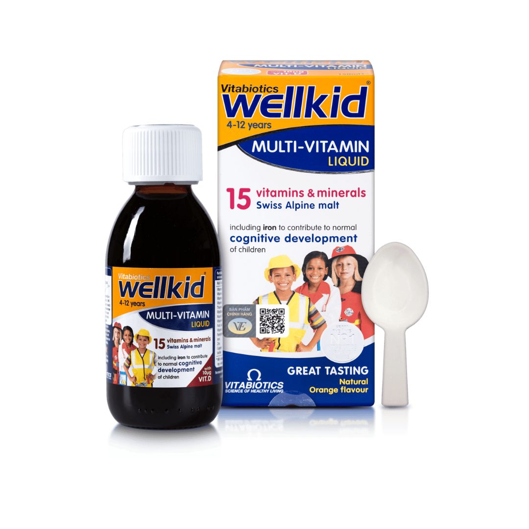 Wellkid Smart Liquid H/150ml VITABIOTICS Siro vitamin tổng hợp trẻ em 4 ...