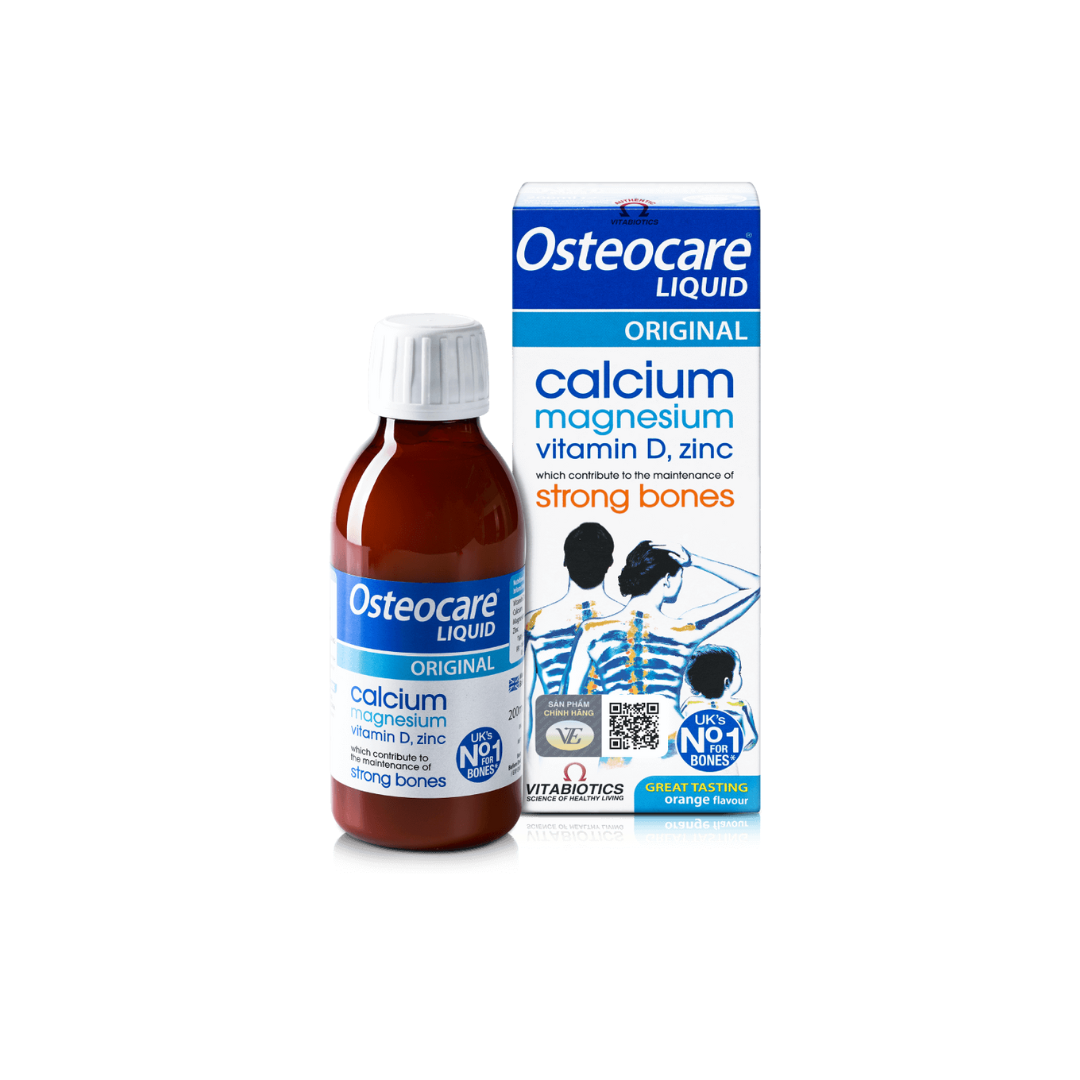 Osteocare Liquid C/200ml VITABIOTICS Siro Canxi Trẻ Em 1+ và Người Lớn (VEpharma) - PharmaDi